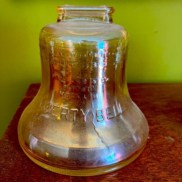 Carnival | Art | Rare Carnival Glass Liberty Bell Banksoda Advertising ...